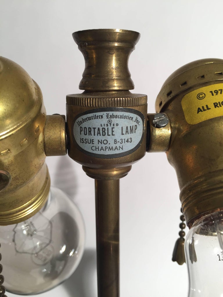 Pair of Vintage Chapman French Horn Lamps For Sale at 1stDibs
