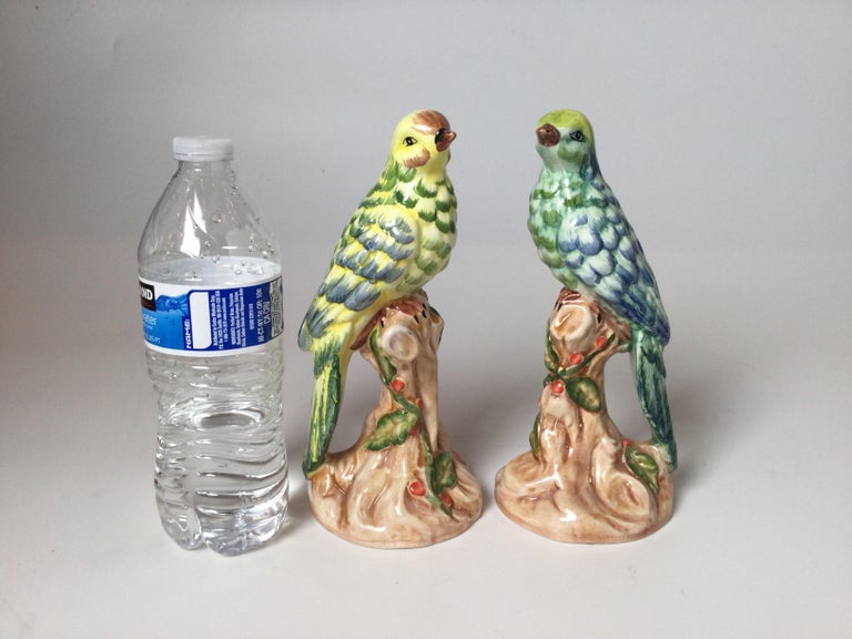 Pair of Vintage Chelsea House Porcelain Italian Birds For Sale at 1stDibs