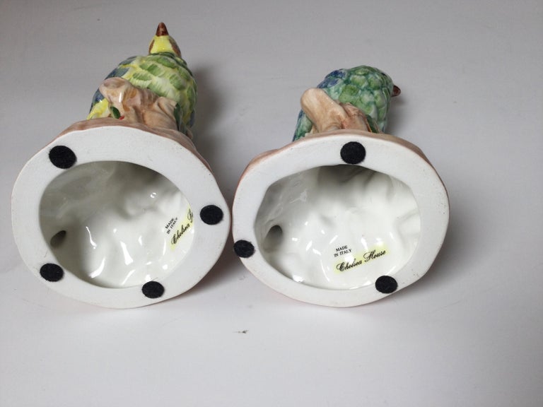 Pair of Vintage Chelsea House Porcelain Italian Birds For Sale at 1stDibs