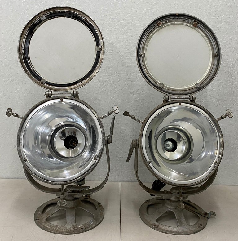 Pair of Vintage Crouse-Hinds Nautical Searchlights, circa 1930 For Sale ...