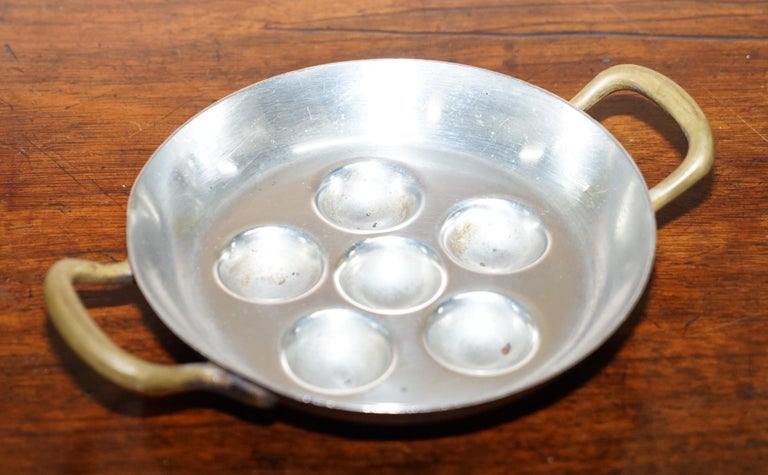 Pair of Vintage Culinox Copper Silver Plated Escargot Snail Pans Made ...