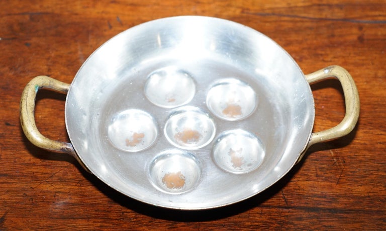 Pair of Vintage Culinox Copper Silver Plated Escargot Snail Pans Made ...