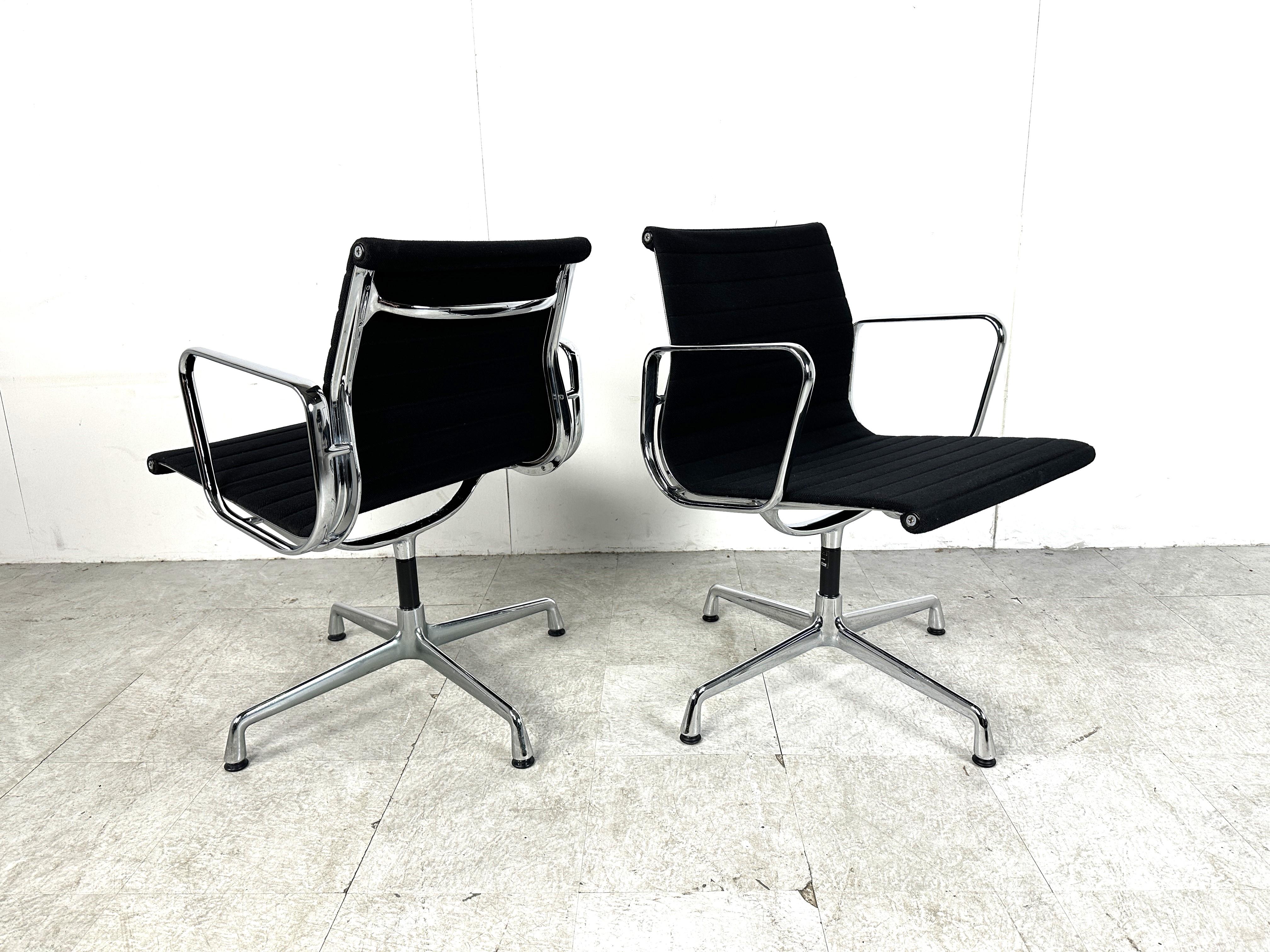 Pair of vintage Eames For Vitra EA108 Alu Range Office/Desk Chair ...