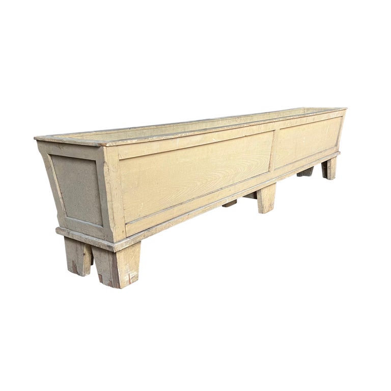 Pair of Vintage English Wood Planter Boxes For Sale at 1stDibs