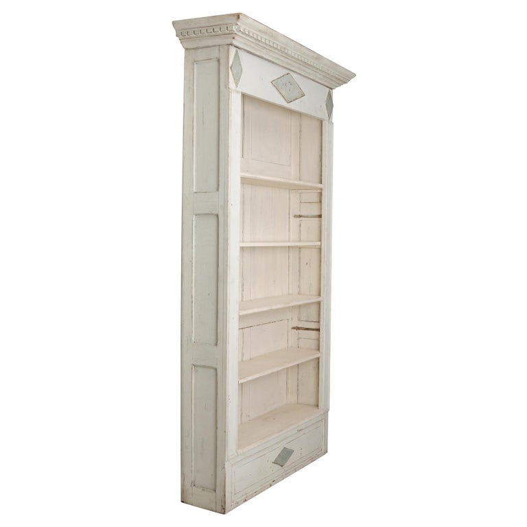 Pair of Vintage European Narrow Bookshelves For Sale at 1stDibs