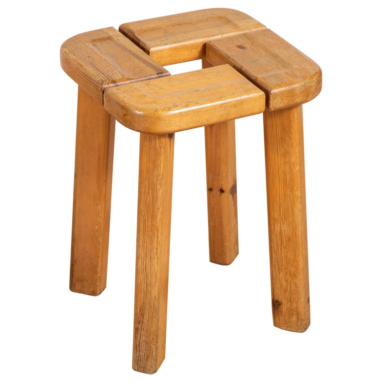 Pair of Vintage Finnish Pine Stools at 1stDibs
