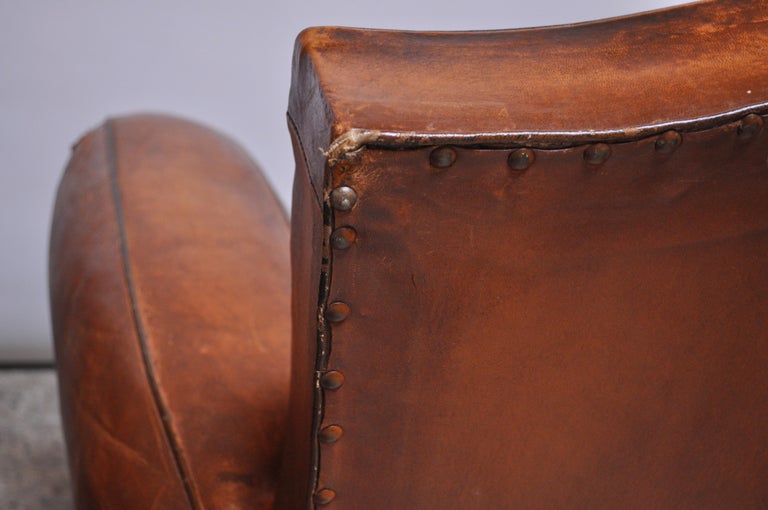Pair of Vintage French Leather 'Mustache' Club Chairs at 1stDibs ...