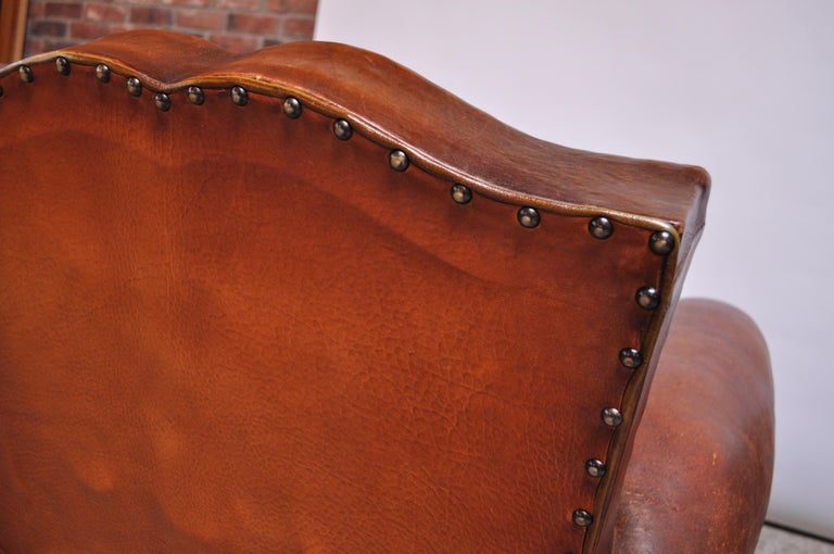Pair of Vintage French Leather 'Mustache' Club Chairs at 1stDibs ...