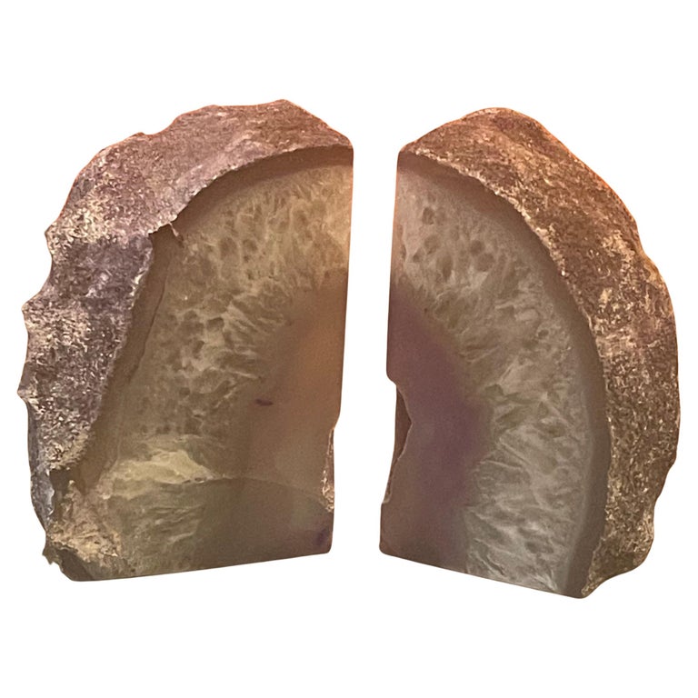 Pair of Vintage Geode Bookends For Sale at 1stDibs