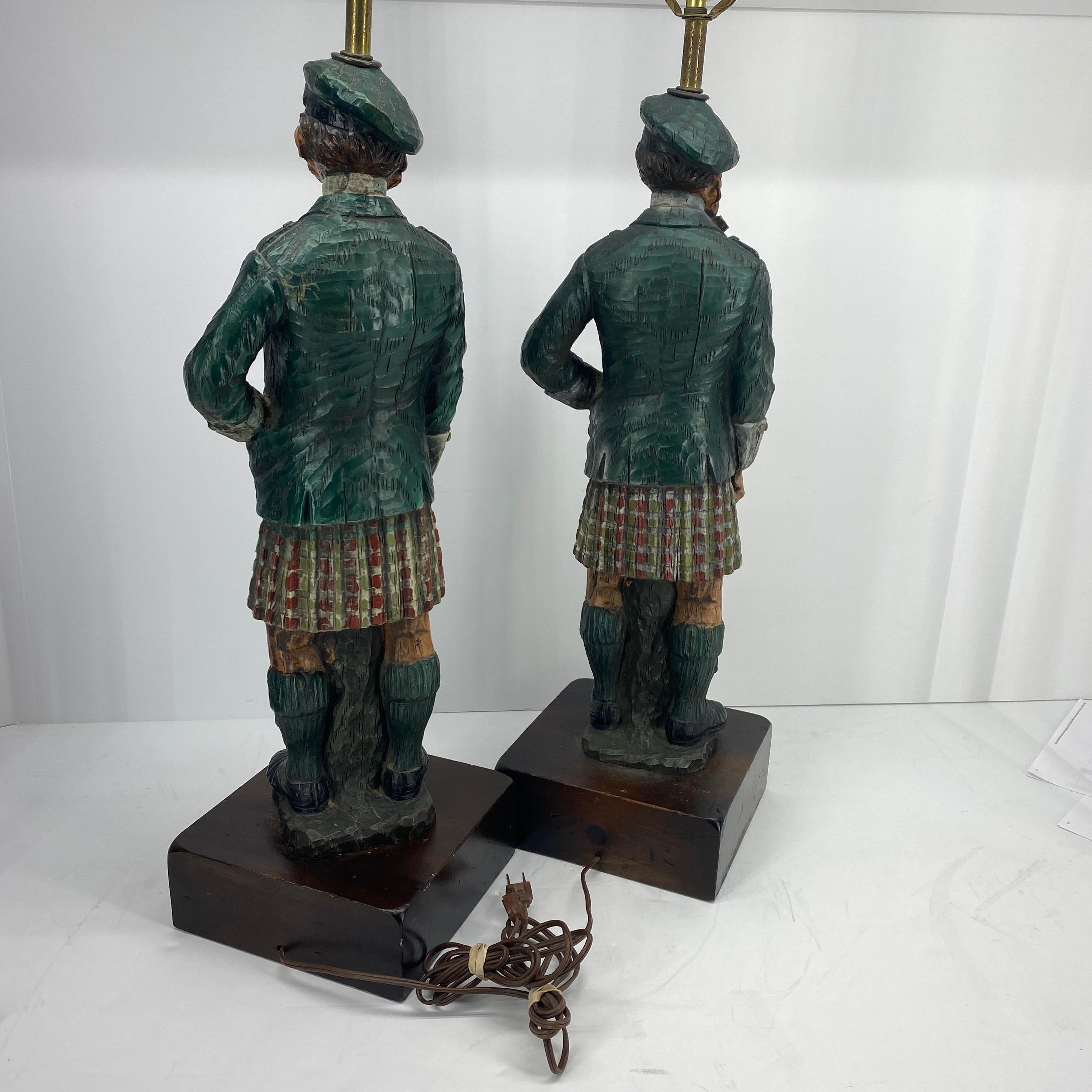 Pair of Vintage Golfers Table Lamps in Full Regalia Golf Dunning, circa ...