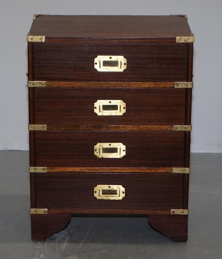 Pair of Vintage Harrods Kennedy Military Campaign Side Table Chests of ...