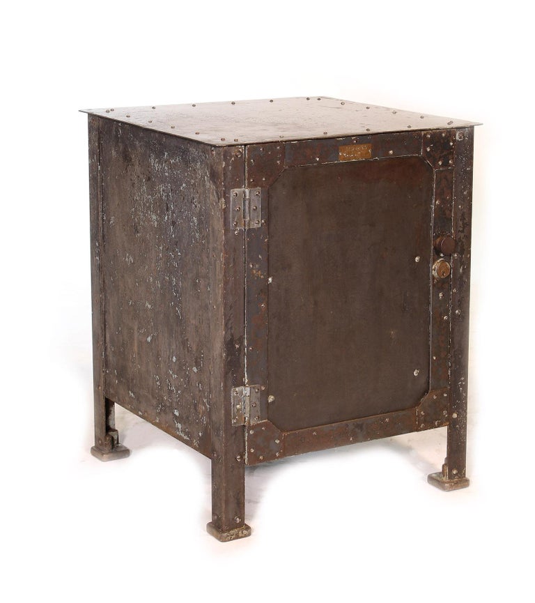 Pair of Vintage Industrial Bedside Tables / Nightstands at 1stDibs ...