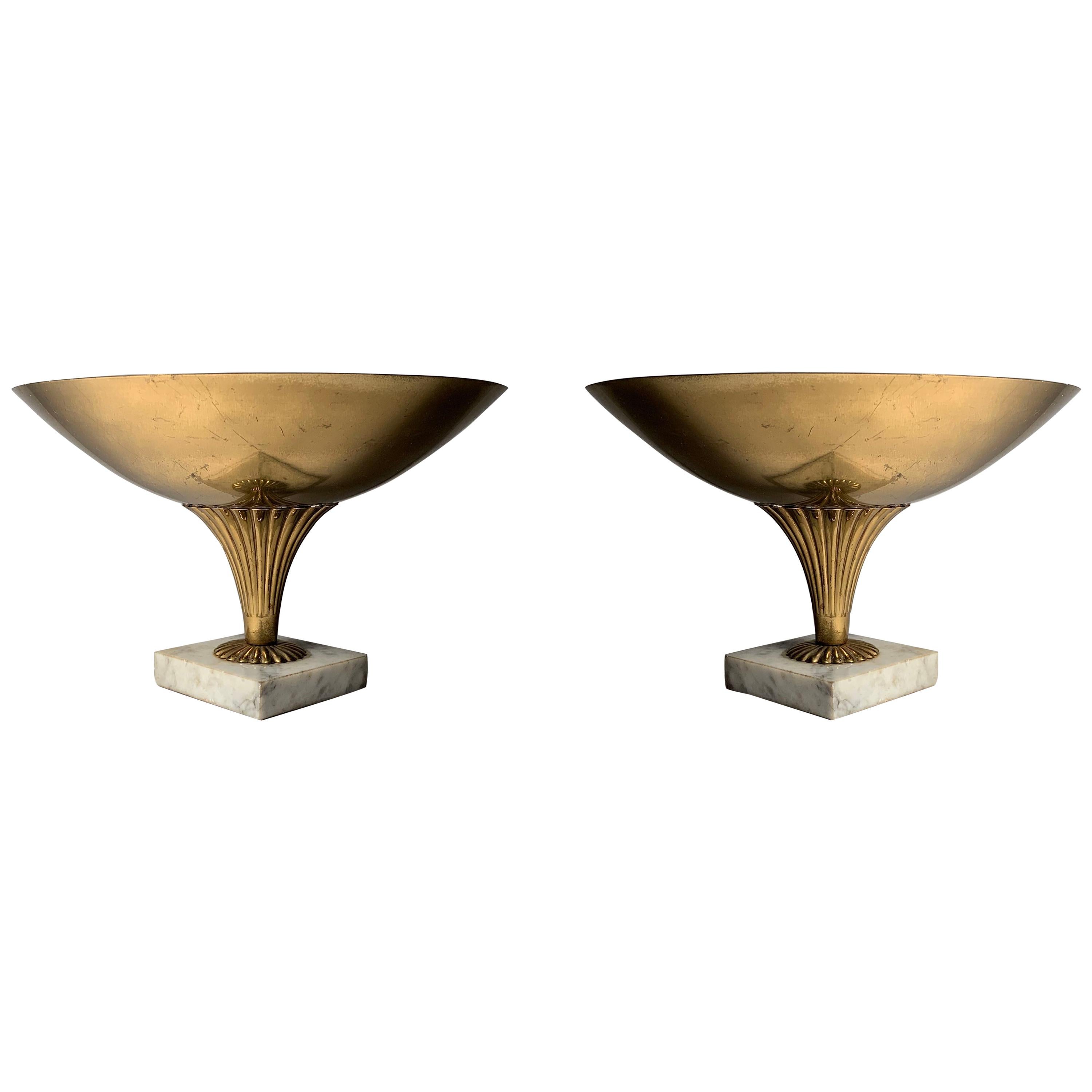Pair of American Modern Brass Coupes, Tommi Parzinger For Sale at 1stDibs Pair of American Modern Brass Coupes, Tommi Parzinger For Sale at 1stDibs