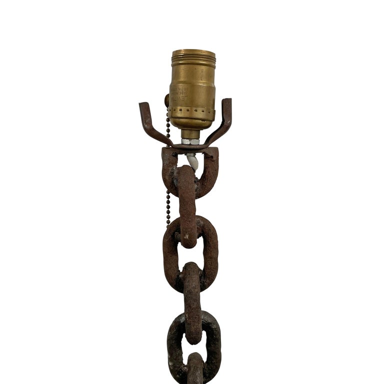 Pair of Vintage Italian Chain Link Floor Lamps For Sale at 1stDibs