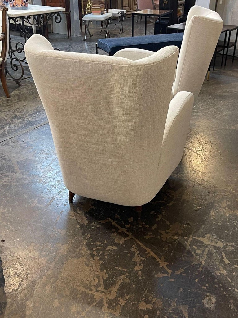 Pair of Vintage Italian Club Chairs For Sale at 1stDibs