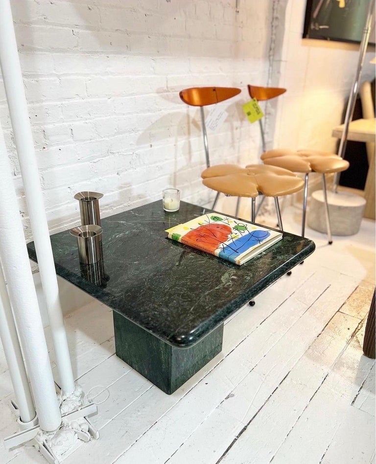 Pair of Vintage Italian Green Marble End Tables or Coffee Tables For ...