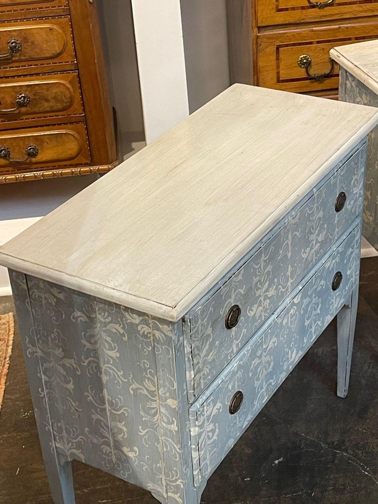Pair of Vintage Italian Neo-Classical Hand Painted Chests For Sale at ...