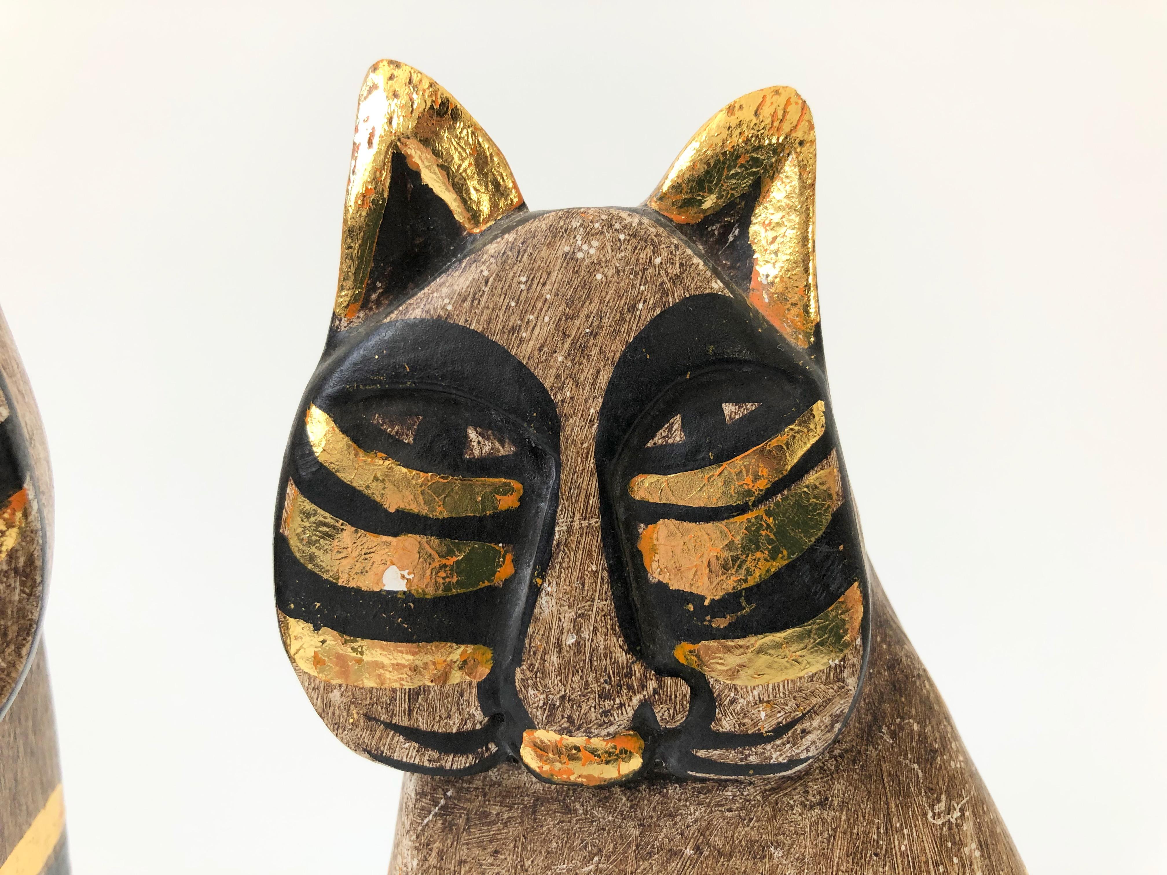 Pair of Vintage Laurel Burch Wood Cats at 1stDibs | laurel burch wooden ...