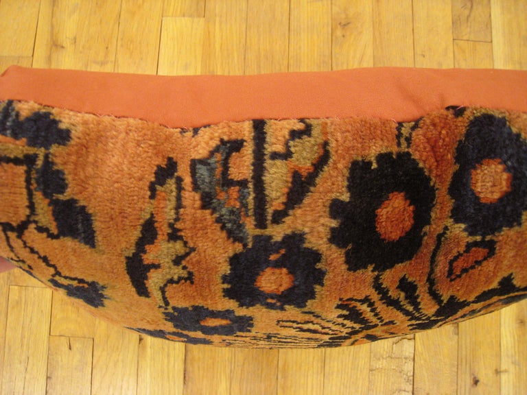 Pair of Vintage Persian Lilihan Decorative Oriental Rug Pillows at 1stDibs