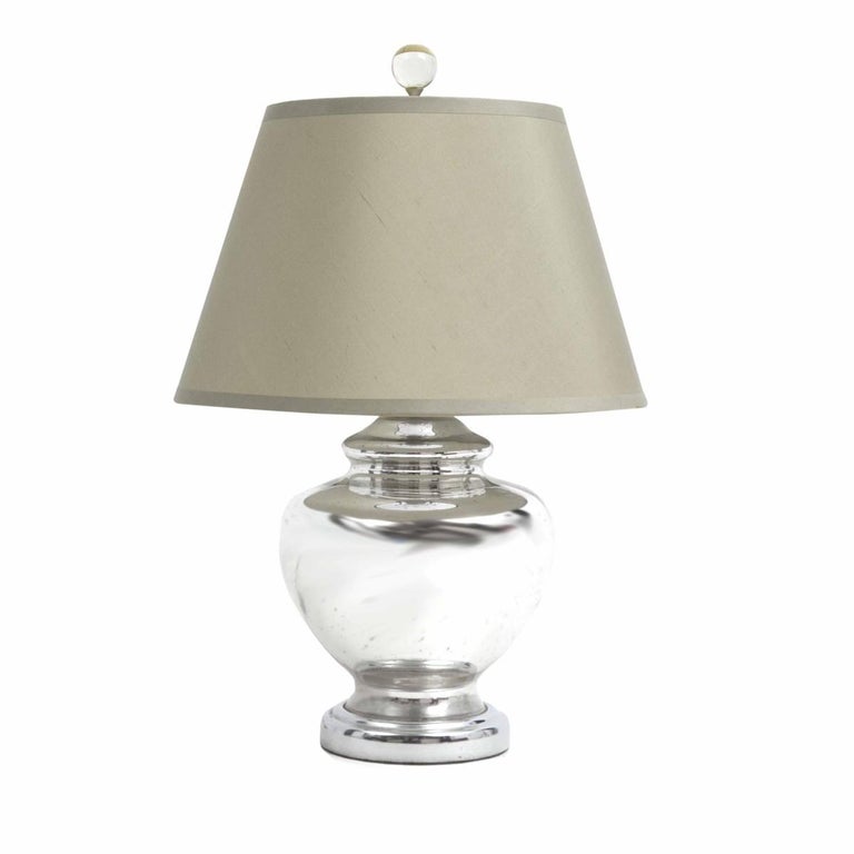 Pair Of Vintage Mercury Glass Lamps For Sale At 1stdibs