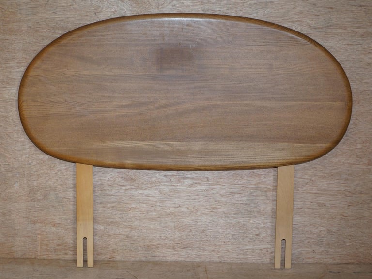 Pair of Vintage Mid-Century Modern Ercol G Plan Solid Elm Single Bed ...