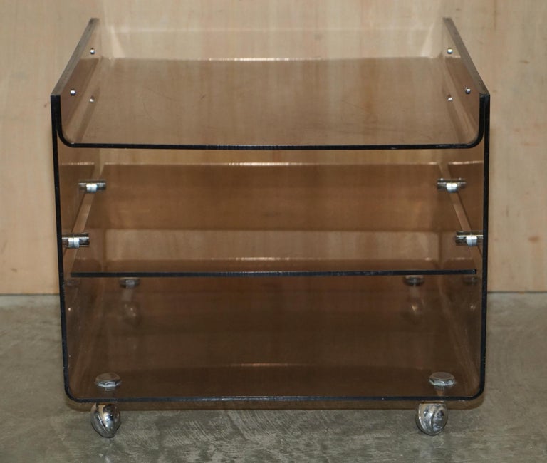 Pair of Vintage Mid-Century Modern Plexiglass Eric Maville Side End ...