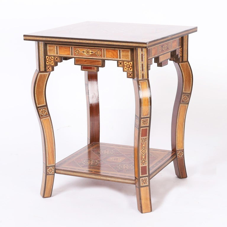 Pair of Vintage Moroccan Inlaid Stands or Tables For Sale at 1stDibs