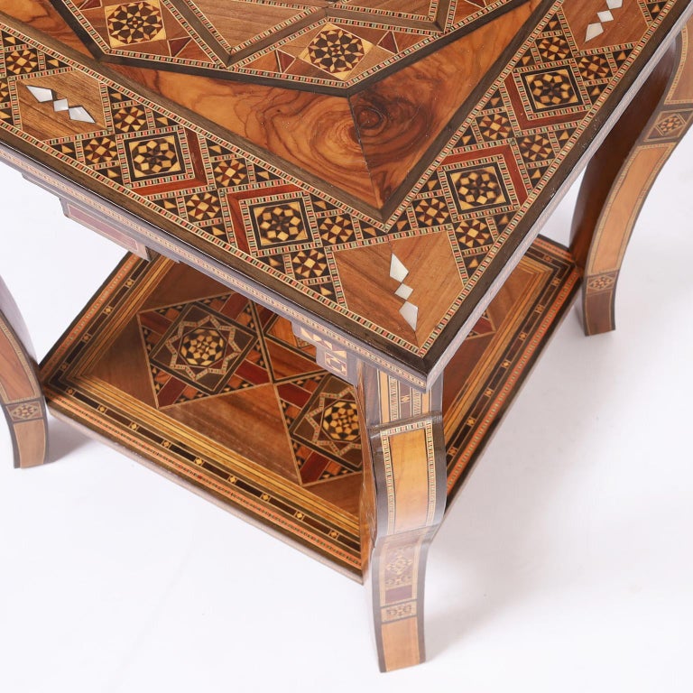 Pair of Vintage Moroccan Inlaid Stands or Tables For Sale at 1stDibs