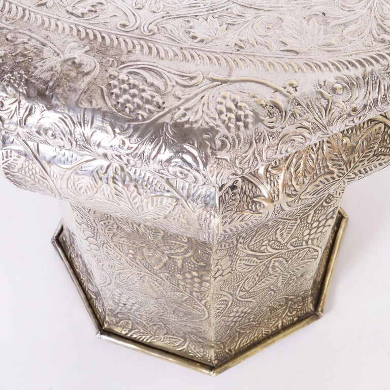 Pair of Vintage Moroccan Tin Storage Bins or Stands For Sale at 1stDibs