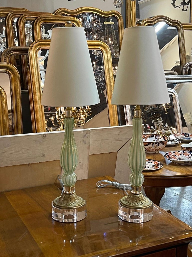Pair of Vintage Murano Lamps For Sale at 1stDibs