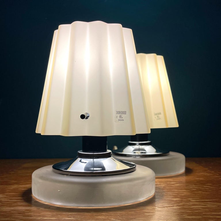 Pair of Vintage Murano Night Table Lamps Vetri Murano, Italy, 1980s For ...