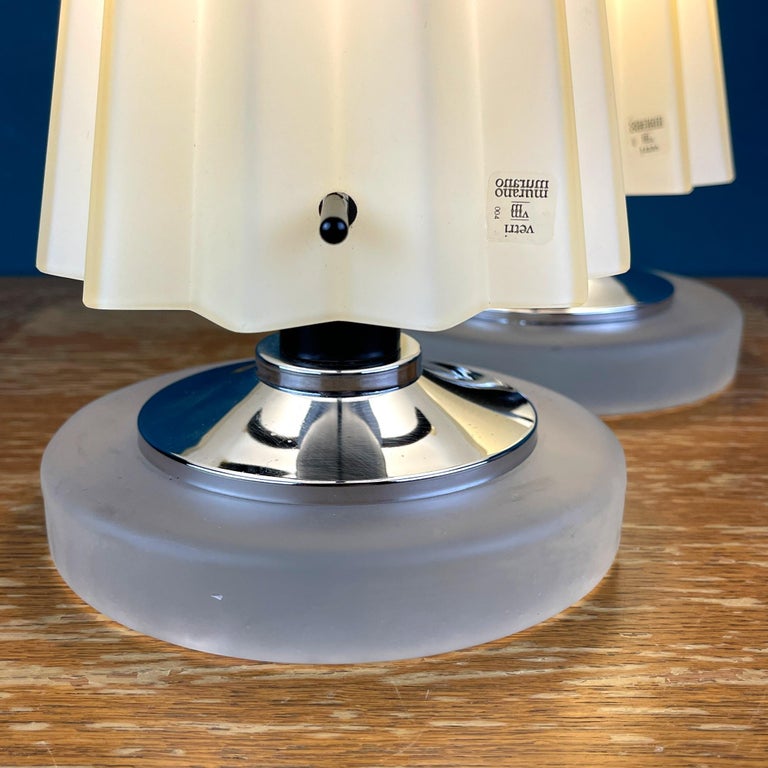 Pair of Vintage Murano Night Table Lamps Vetri Murano, Italy, 1980s For ...