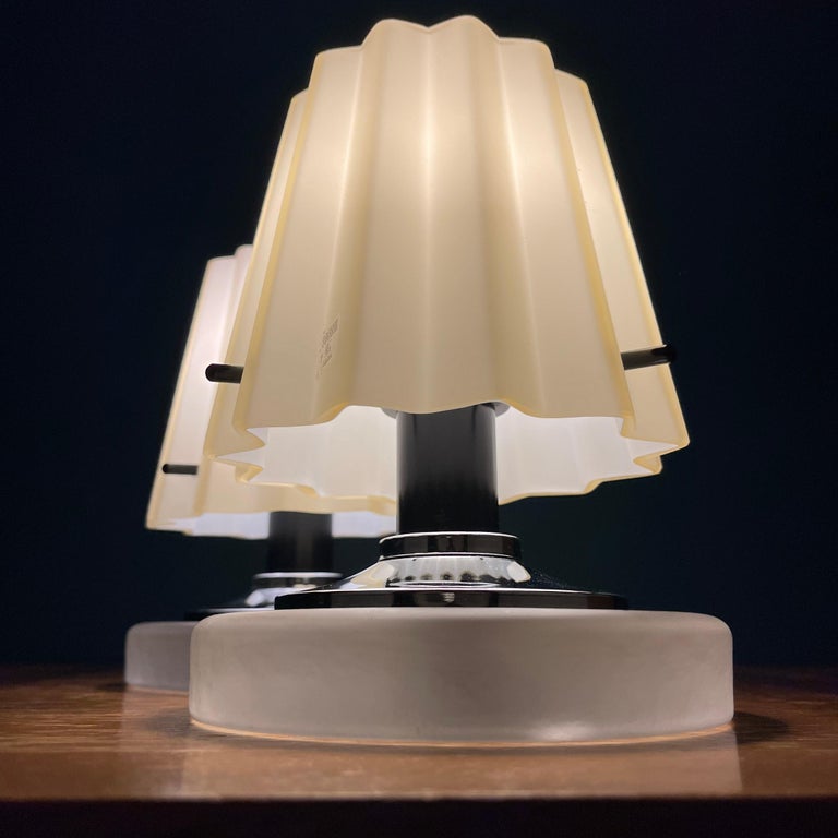 Pair of Vintage Murano Night Table Lamps Vetri Murano, Italy, 1980s For ...