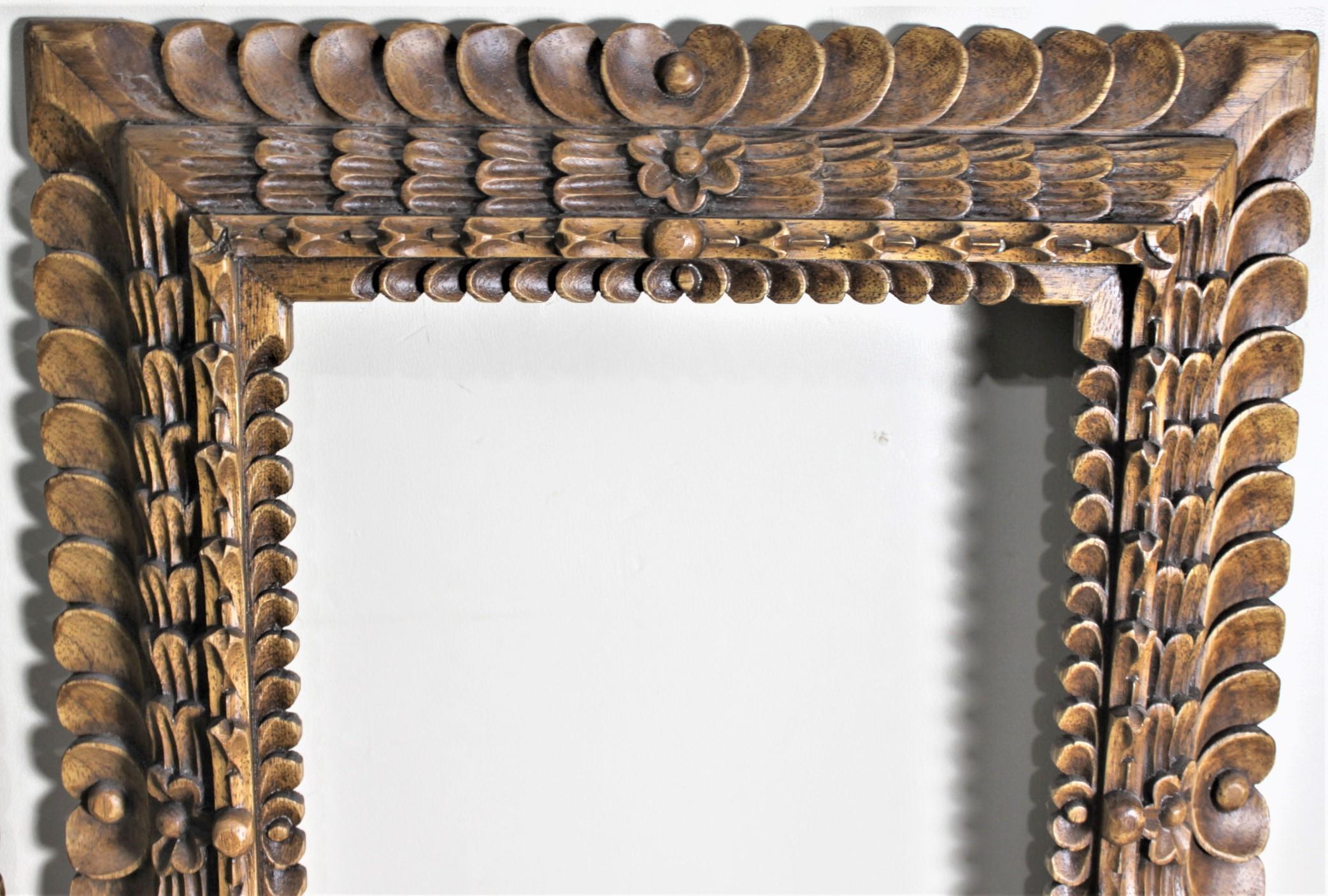 Pair of Vintage Ornately Hand-Carved Wooden Folk Art Styled Picture ...