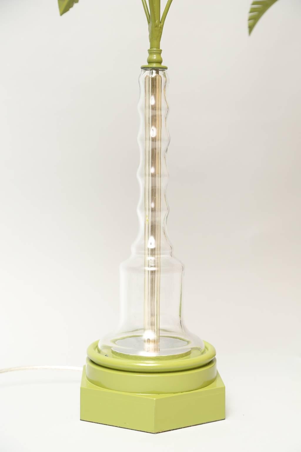 Pair of Vintage Palm Tree Lamps with Glass Trunks at 1stDibs | palm ...