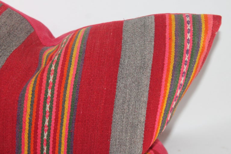 Pair of Vintage Peruvian Striped Pillows at 1stDibs