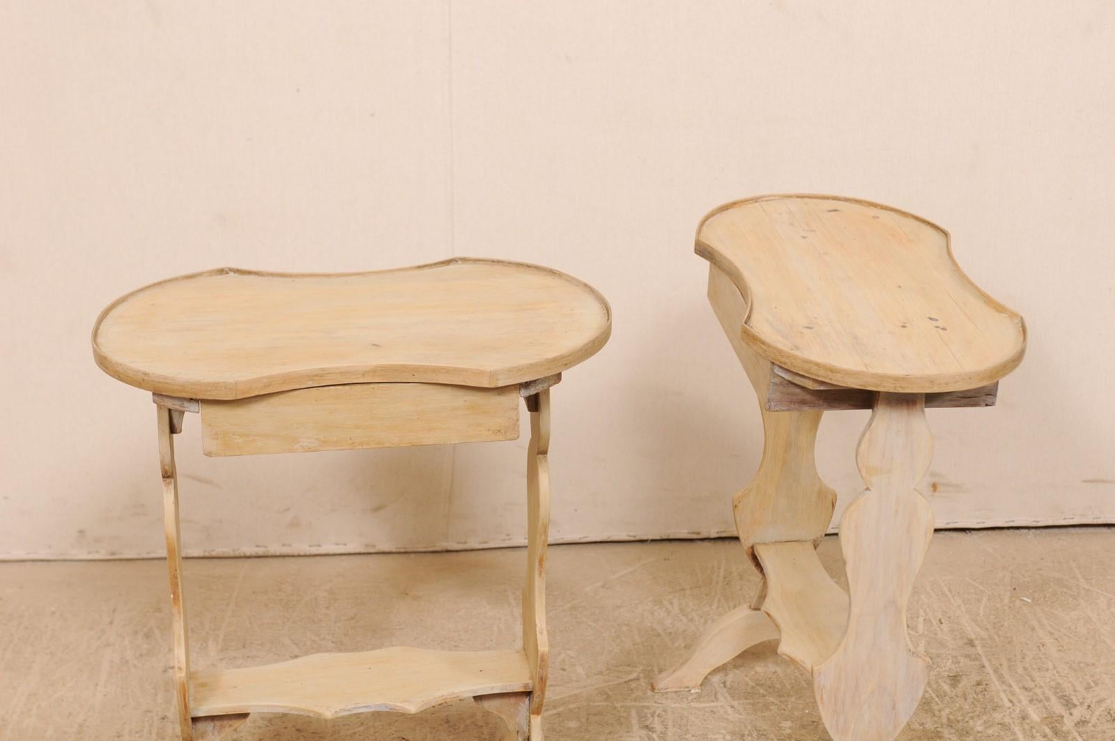 Pair of Vintage Petite Side Tables with Small Drawer at 1stDibs
