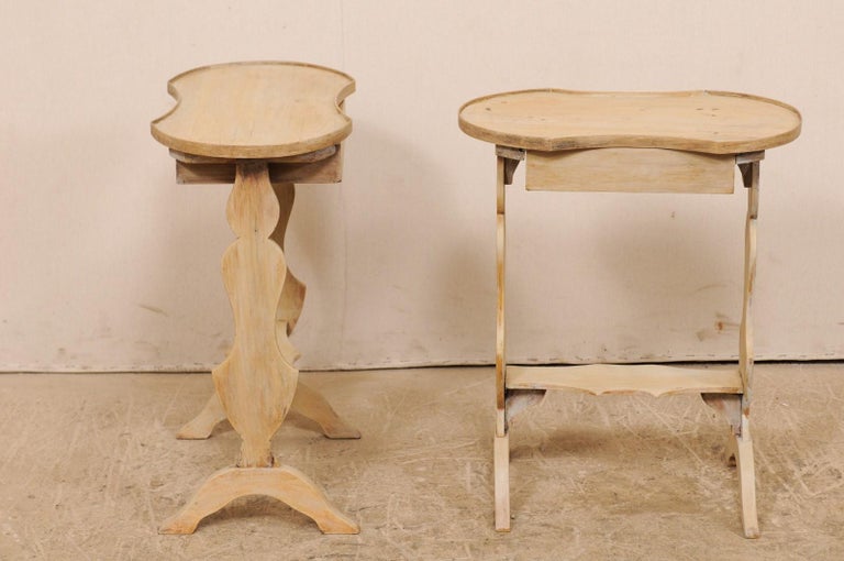 Pair of Vintage Petite Side Tables with Small Drawer at 1stDibs