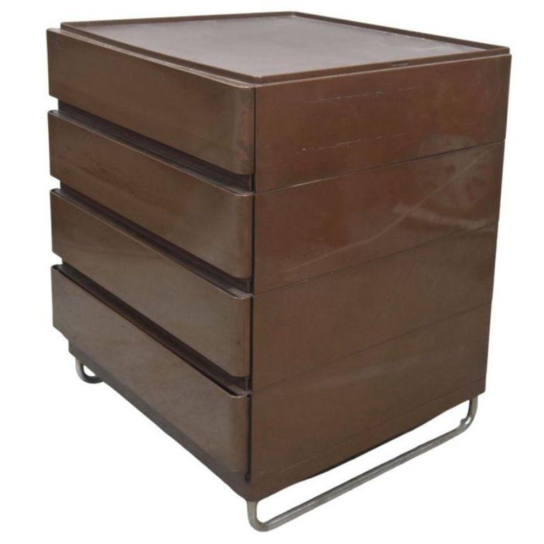 Pair of Vintage Plastic Bedside Table Stackable Forming Franco Annoni ...