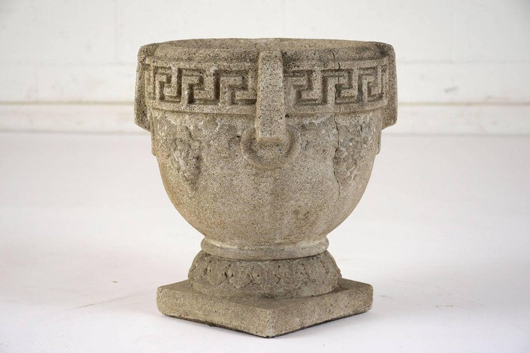 Pair of Vintage Regency Style Concrete Planters at 1stDibs