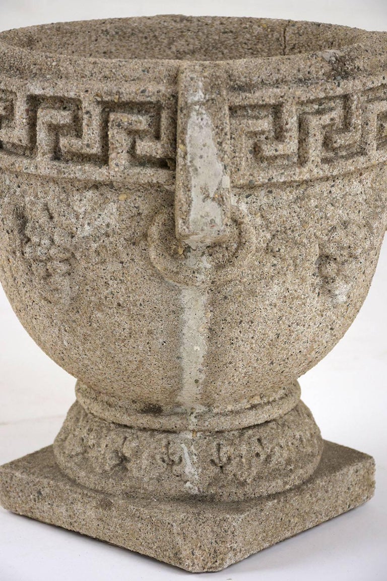 Pair of Vintage Regency Style Concrete Planters at 1stDibs