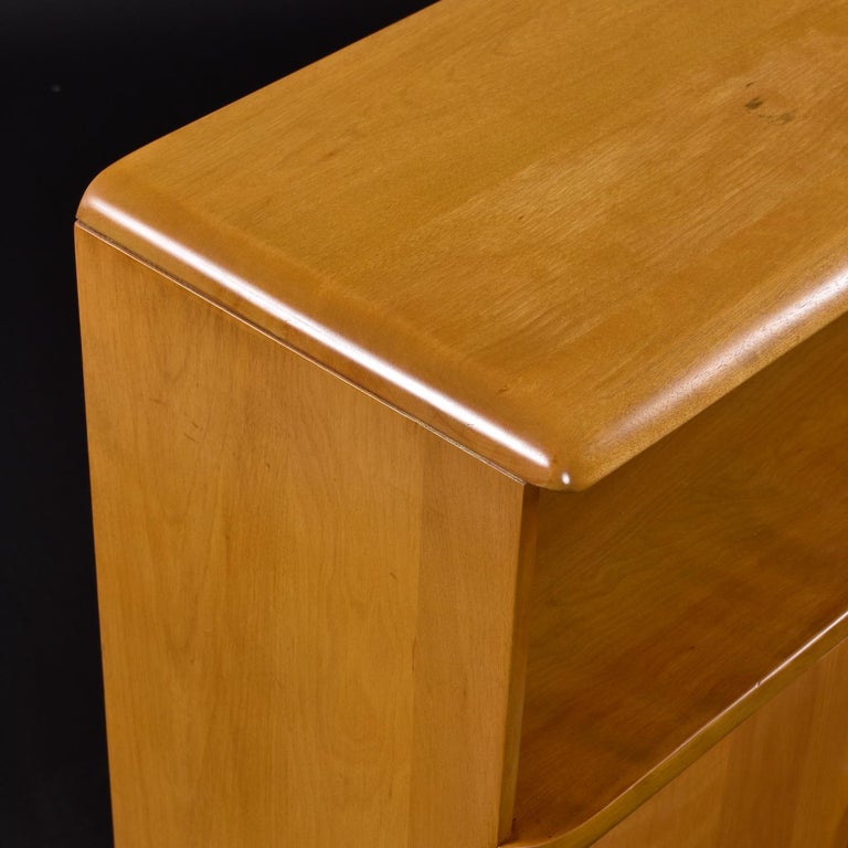 Pair of Vintage Restored Solid Maple Heywood Wakefield Wheat Bookcase ...