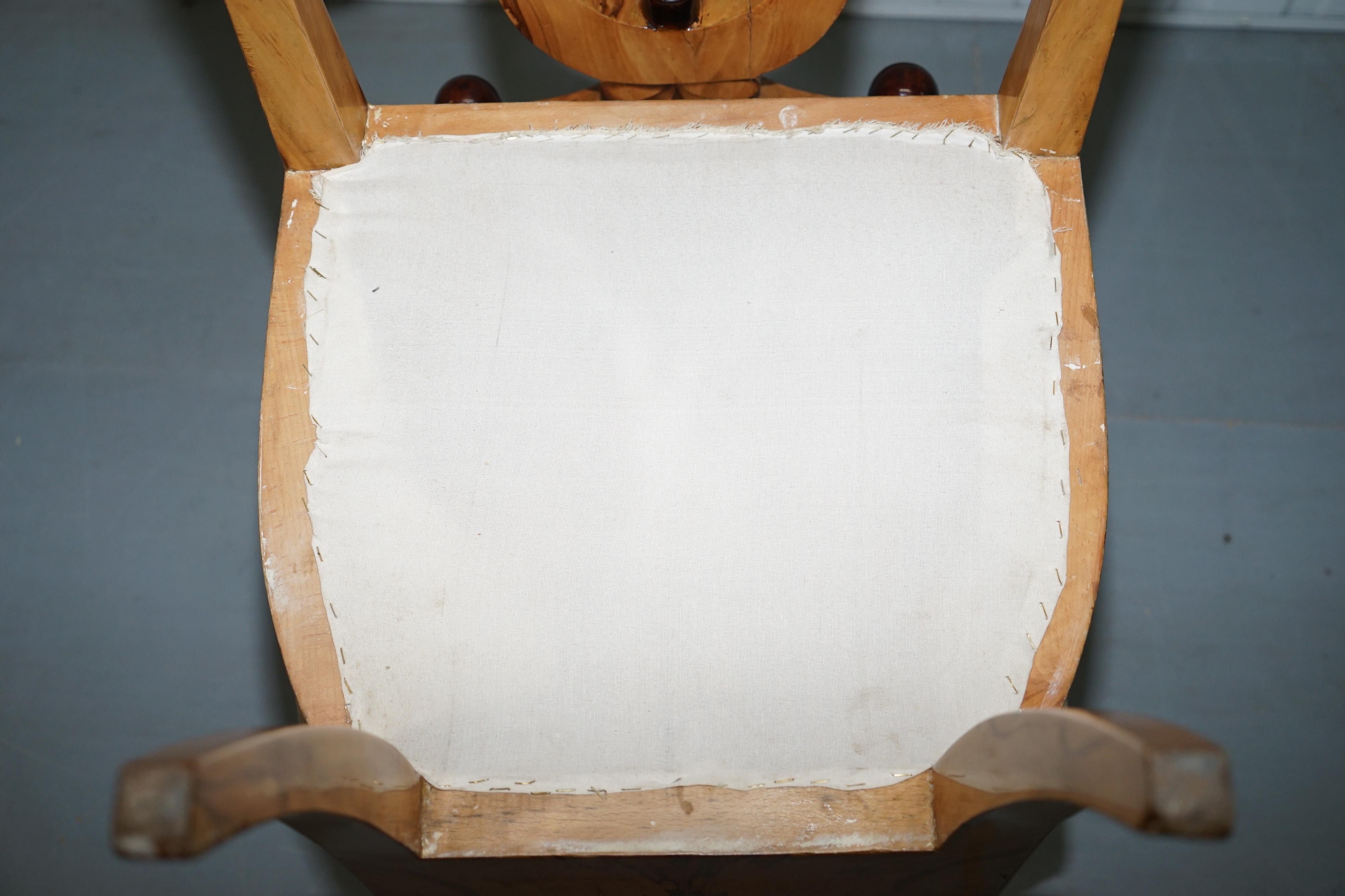 Pair of Vintage Swedish Birch Biedermeier Chairs with Lovely Timber ...