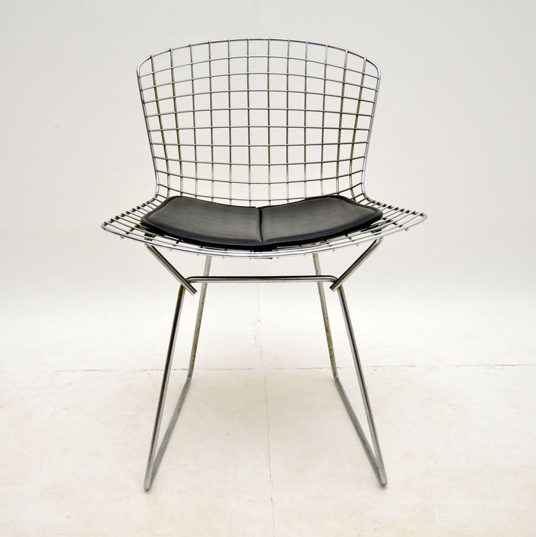 Pair of Vintage Wire Chairs by Harry Bertoia For Sale at 1stDibs