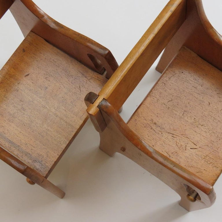 Pair of Vintage Wooden Childs Chairs CC41 1940s at 1stDibs