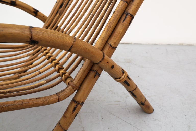 Pair of Vittorio Bonacina Bamboo Lounge Chairs For Sale at 1stDibs
