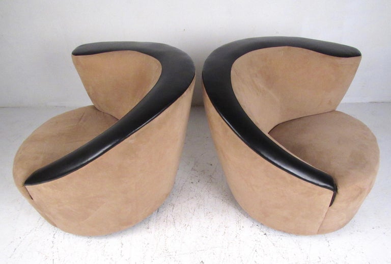 Pair of Vladimir Kagan Corkscrew Swivel Chairs for Directional at 1stDibs