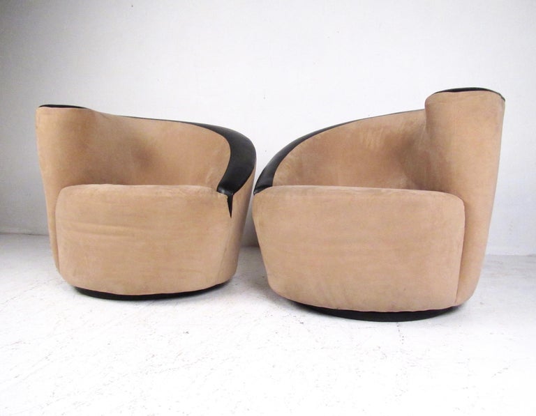 Pair of Vladimir Kagan Corkscrew Swivel Chairs for Directional at 1stDibs