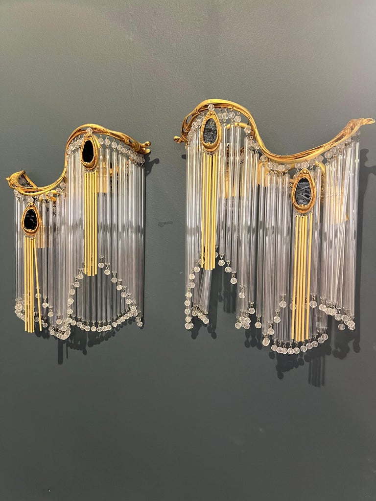 Pair of Wall Lamp Art Nouveau in the Style of Hector Guimard For Sale ...