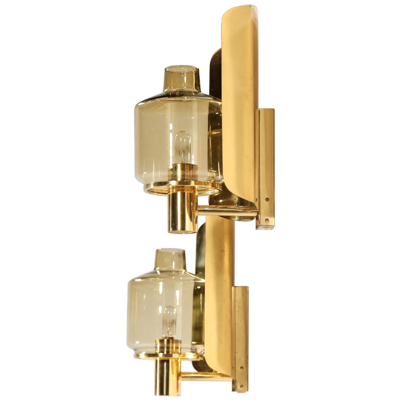Pair of 1960s Swedish Orb Wall Lights in Gold by Hemi at 1stDibs